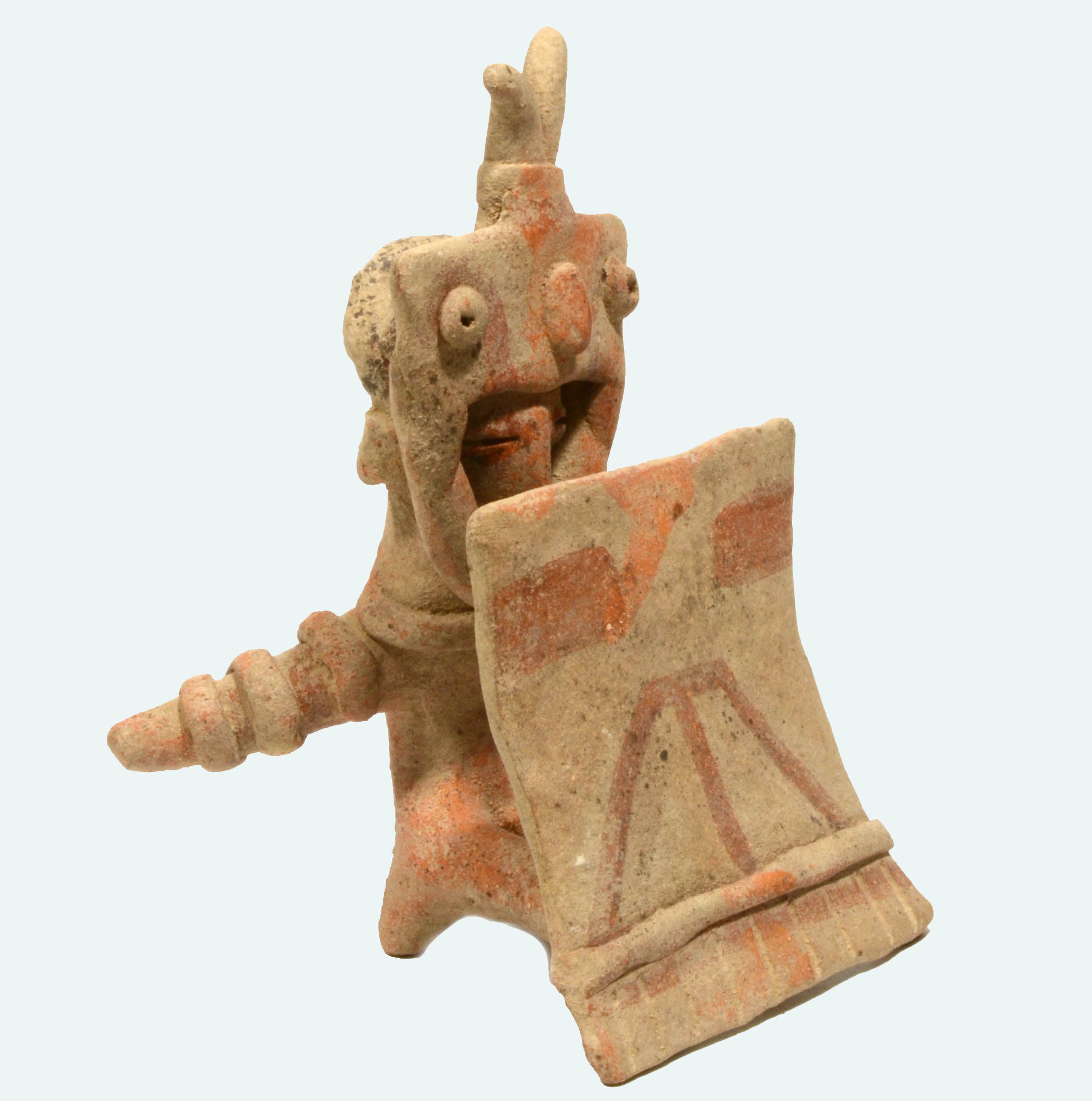 Jalisco Pottery Warrior Brandishing Shield – Art for Eternity
