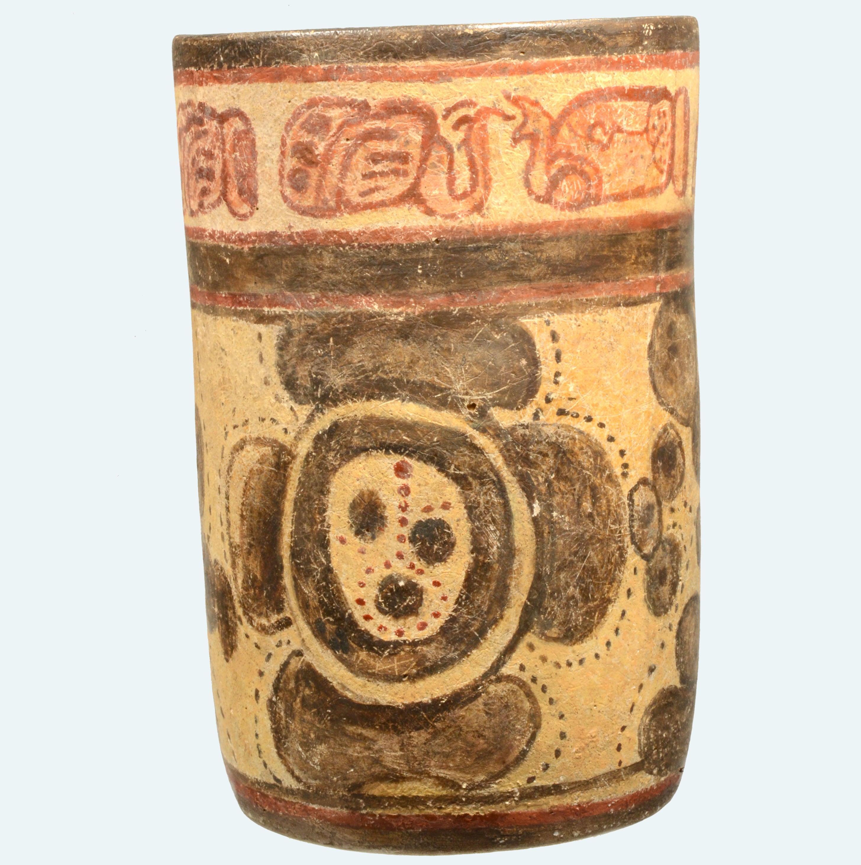 Mayan Codex Style Pottery Cylinder Vessel – Art for Eternity